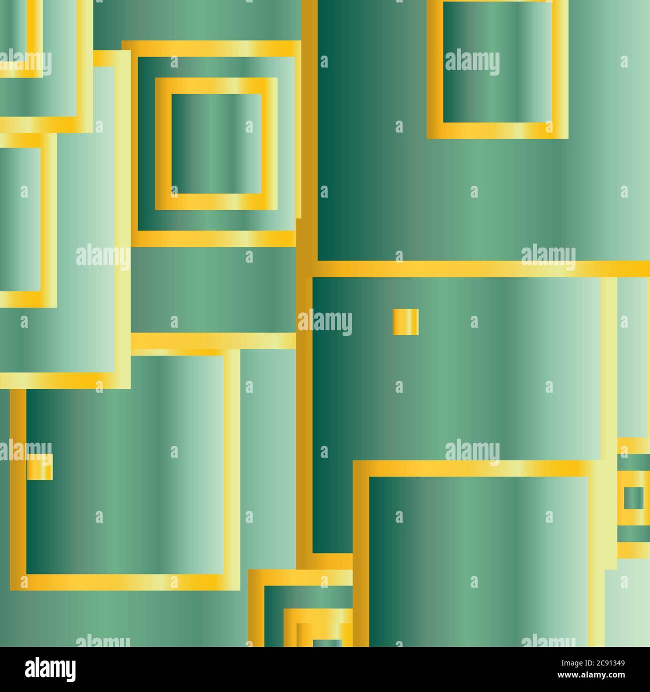 abstract background with green squares Stock Photo - Alamy