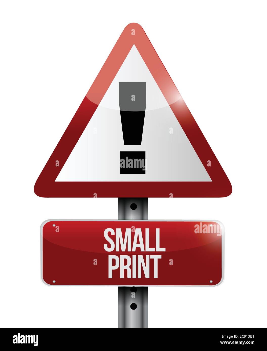 Small print road sign illustration design over a white background Stock ...