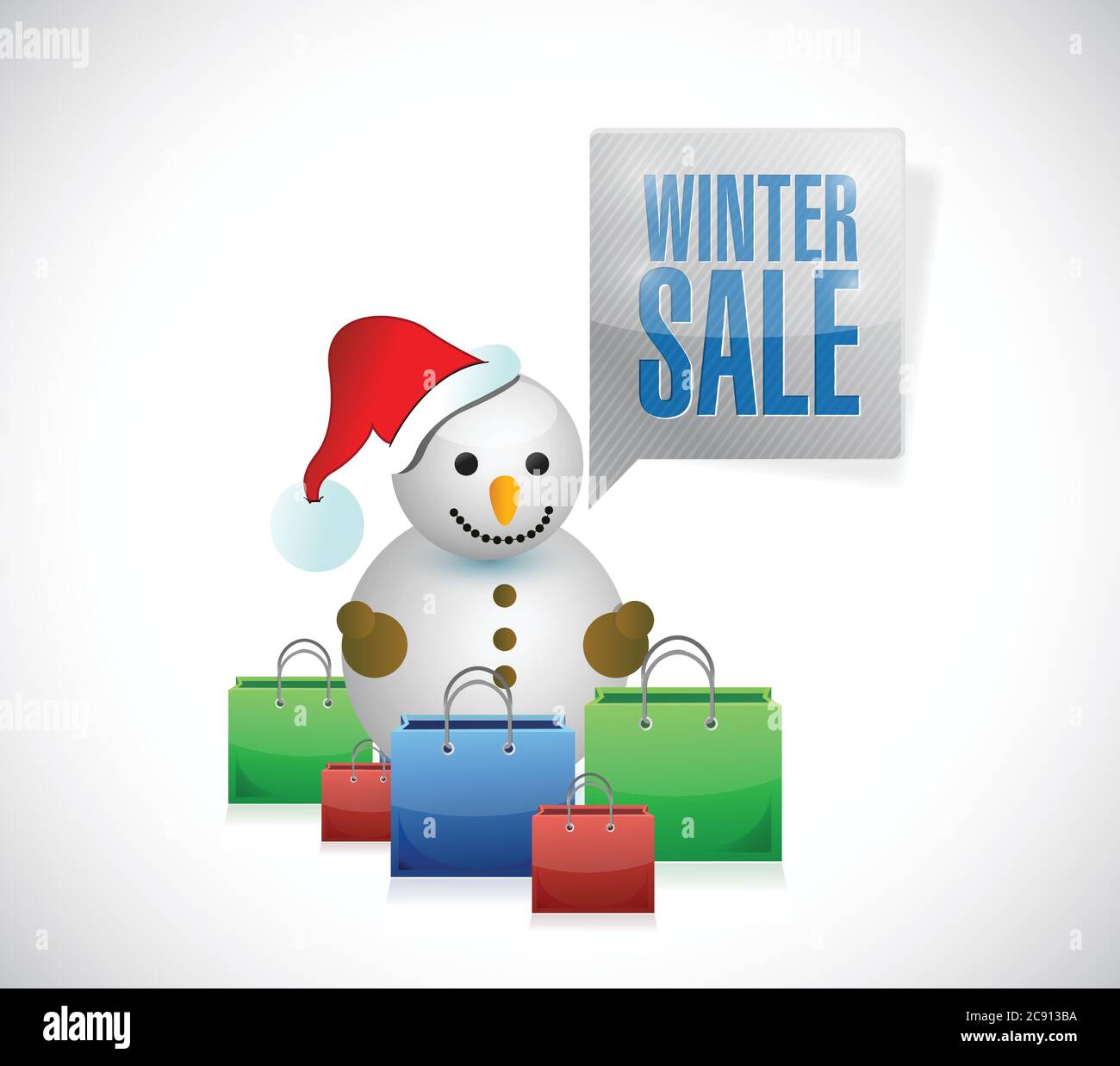 Christmas snowman shopping bag Stock Vector Images - Alamy