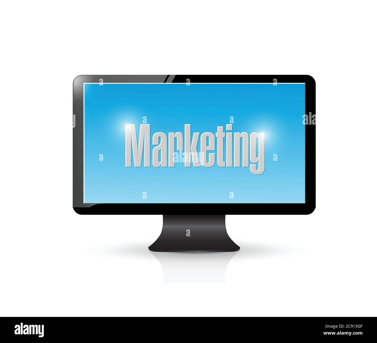Tv marketing illustration design over a white background Stock Vector ...