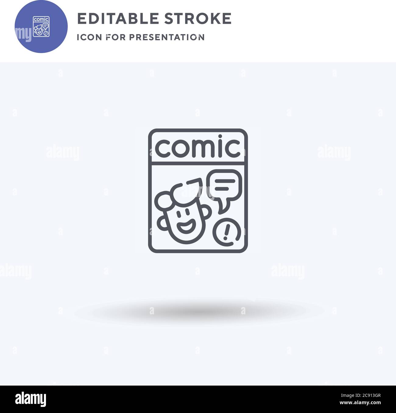 Comic Book icon vector, filled flat sign, solid pictogram isolated on ...