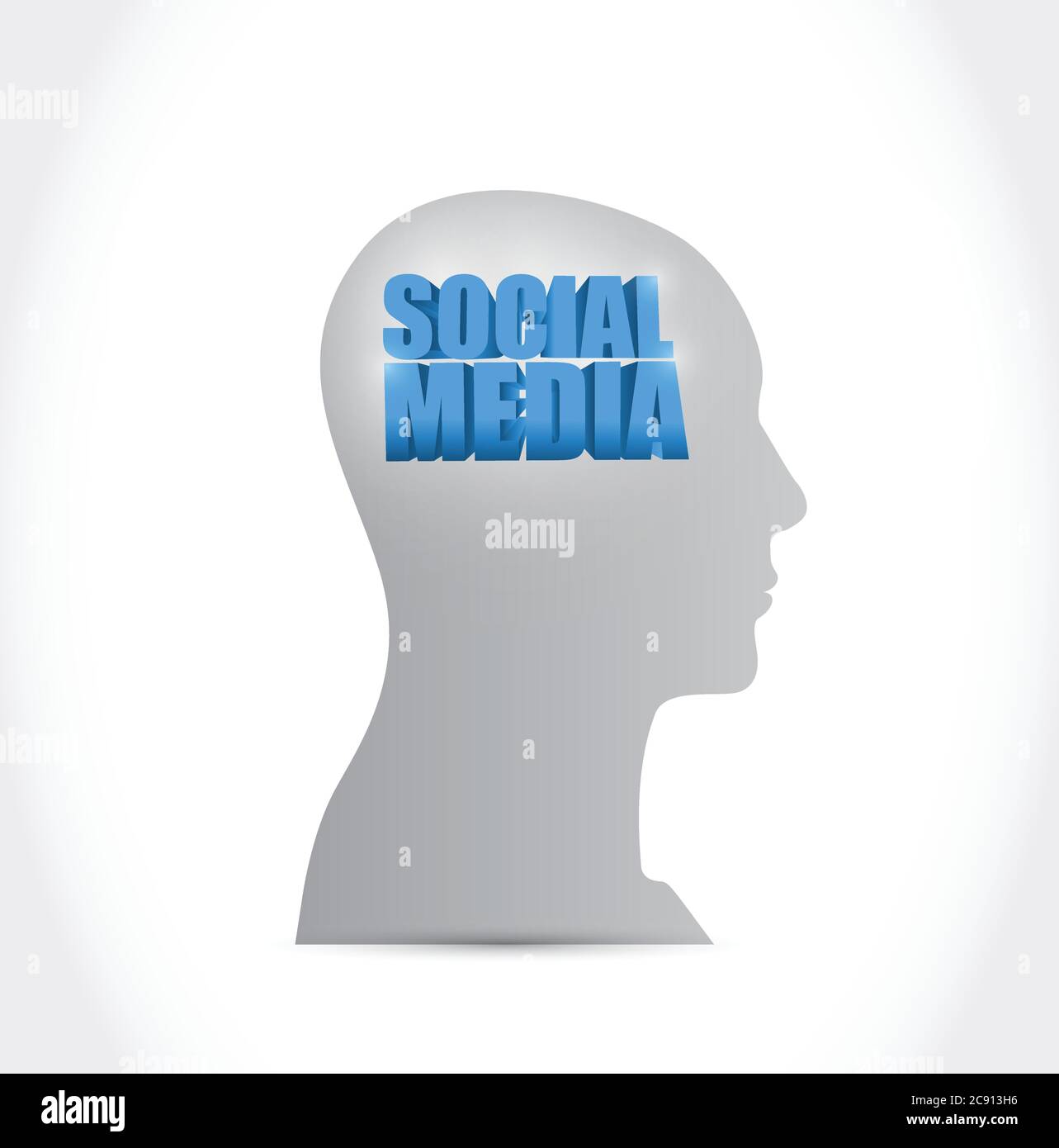Social media on my mind illustration design over a white background ...