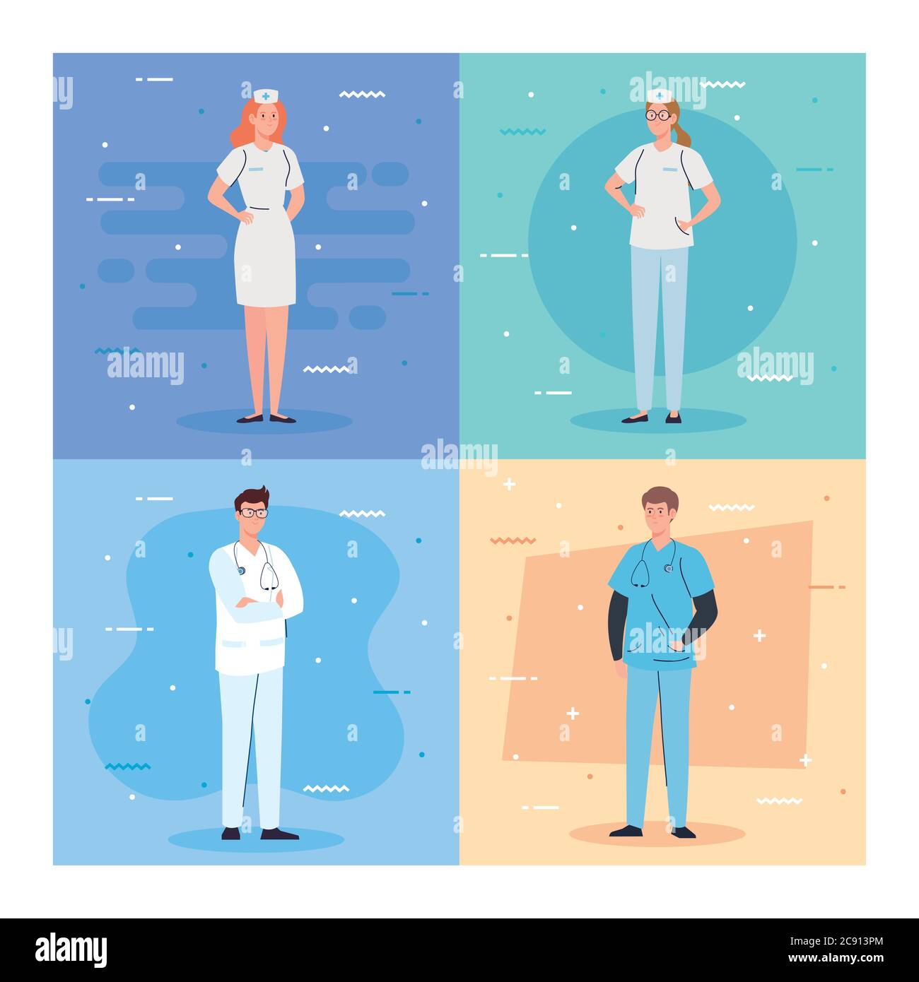 Nurses working hospital Cut Out Stock Images & Pictures - Alamy