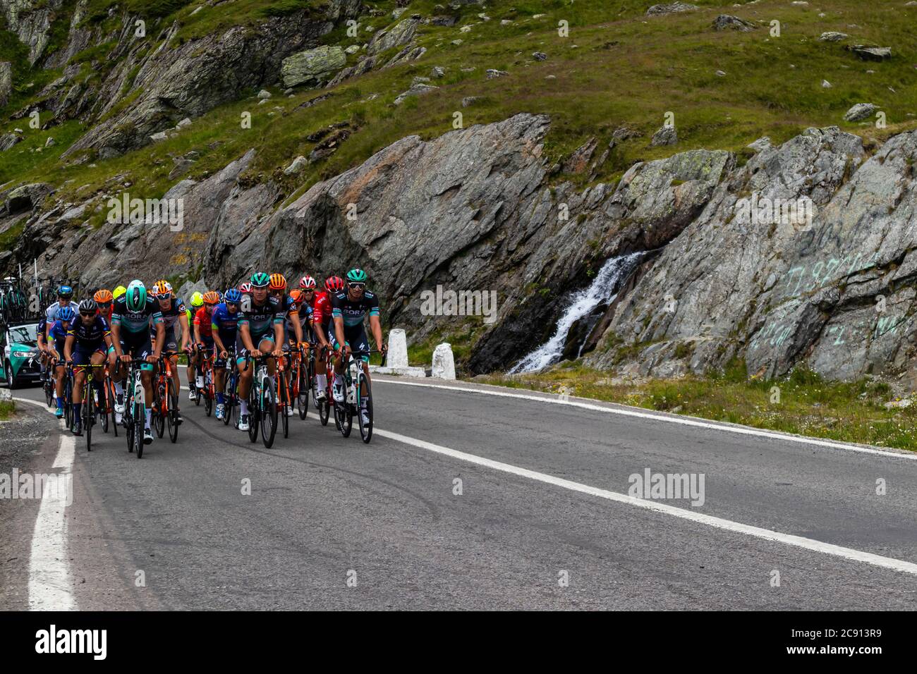 Transfagarasan Highway, Romania: 24 July, 2020: Sibiu Cycling Tour 2020 ...