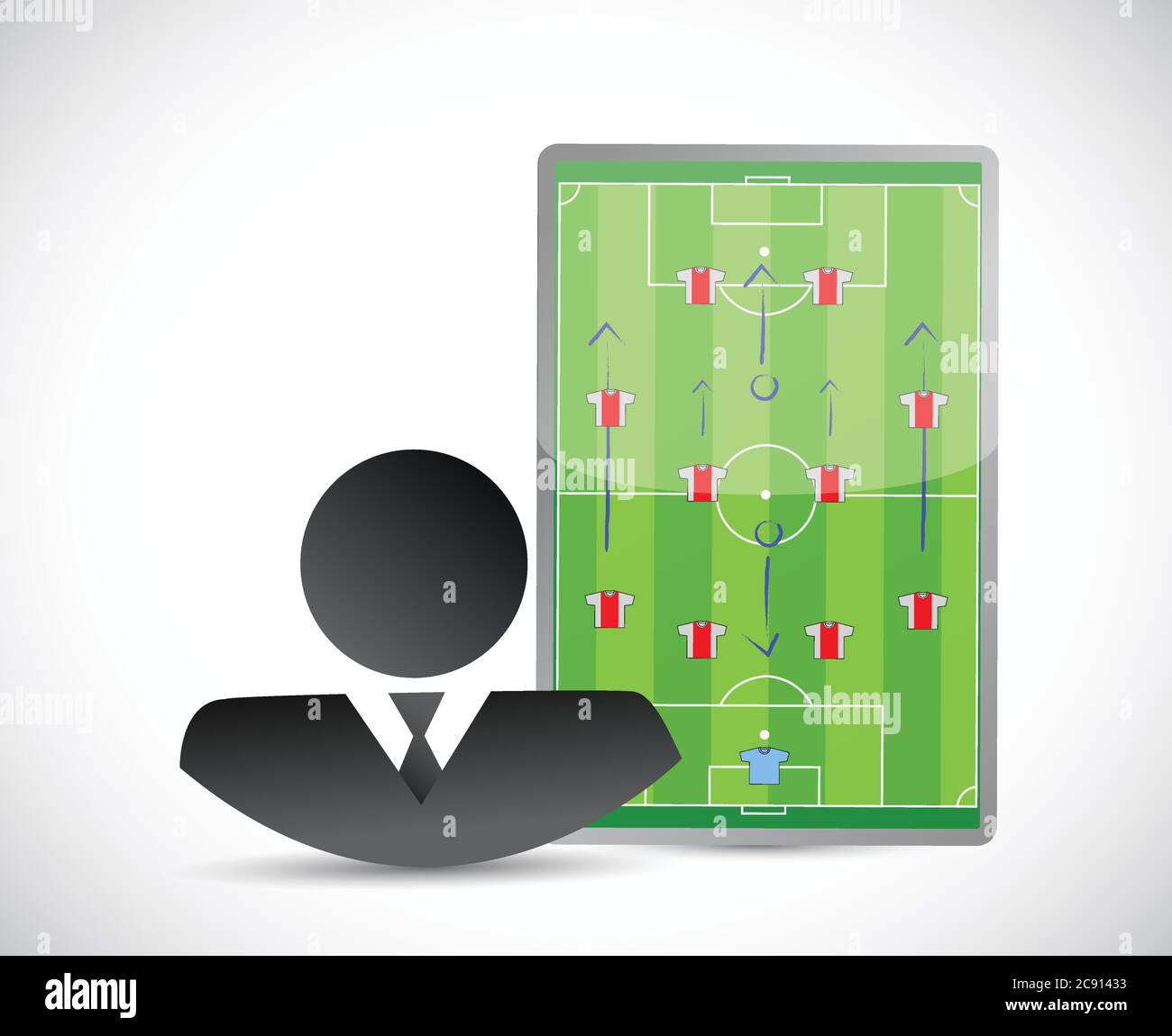 Football match coach Stock Vector Images - Alamy