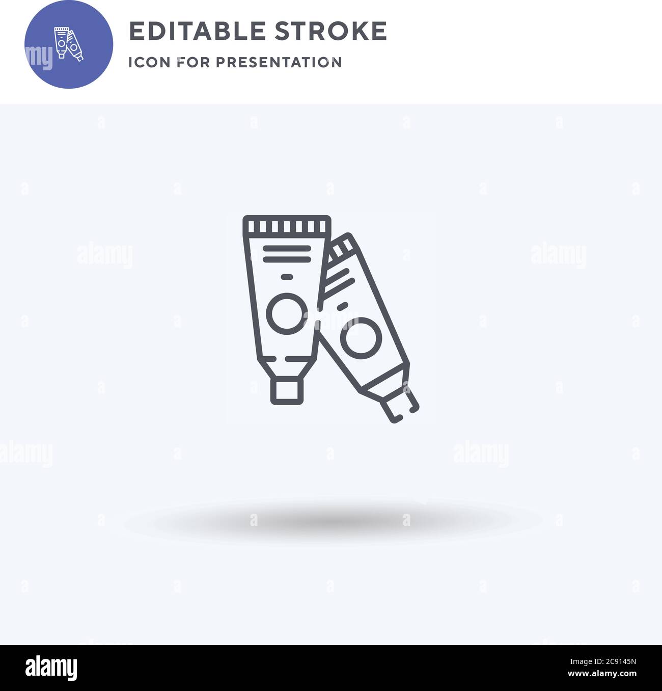 Paint Tube icon vector, filled flat sign, solid pictogram isolated on ...