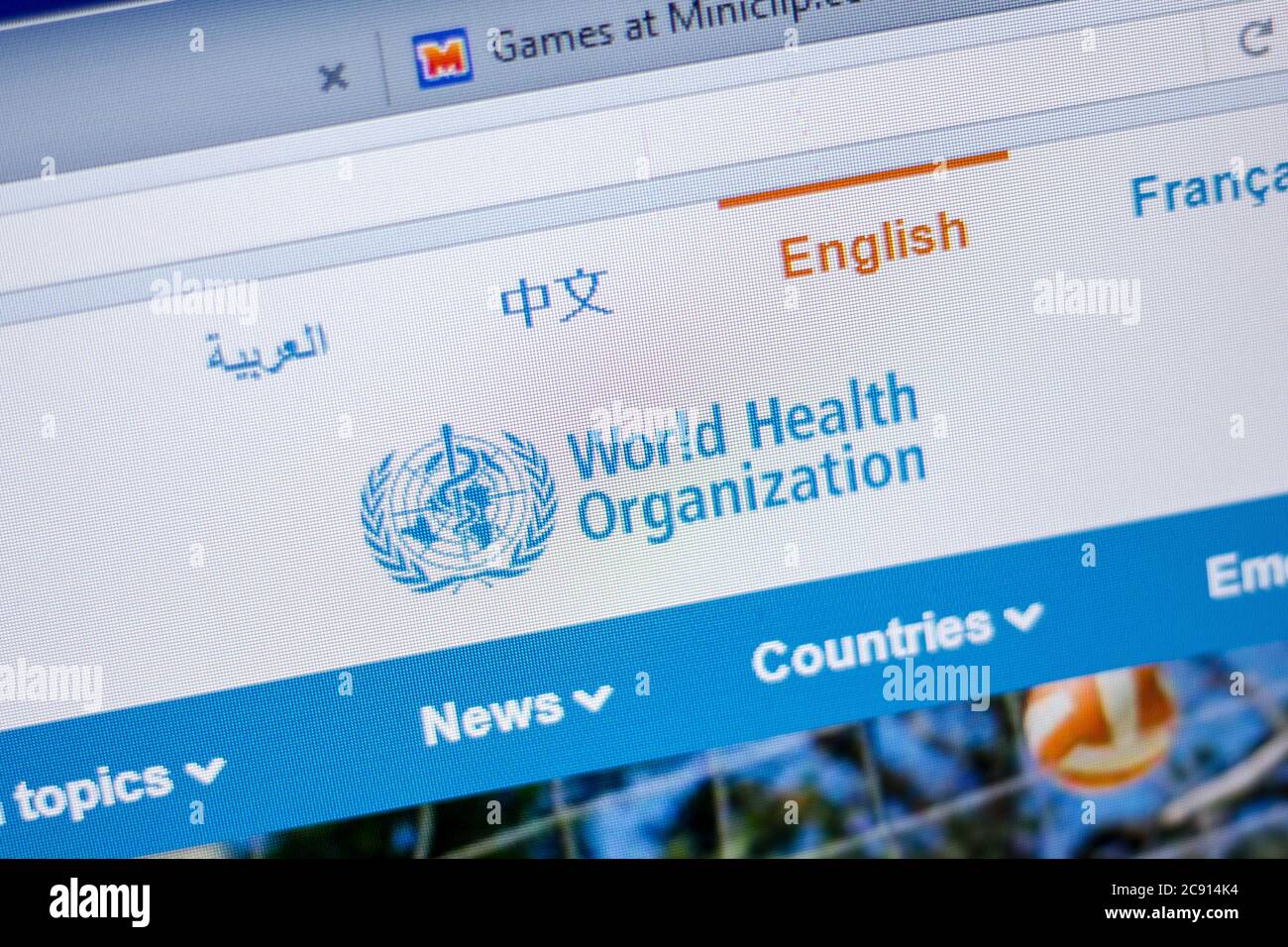 World health organisation logo hi-res stock photography and images - Alamy