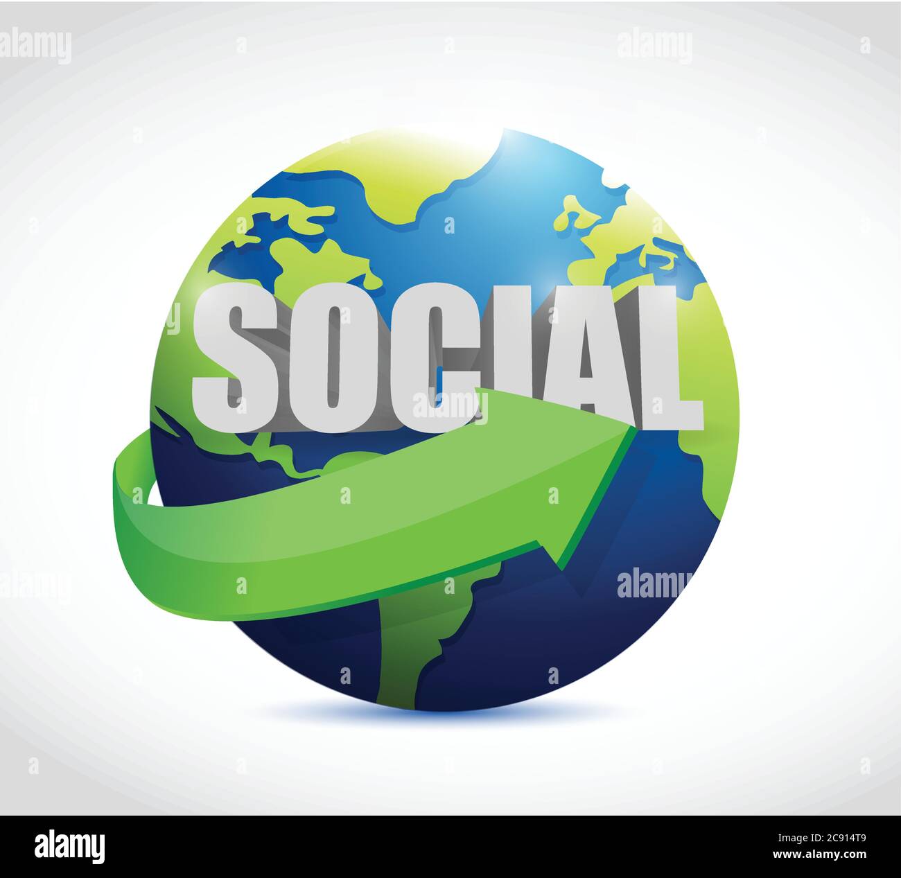 Social globe sign illustration design over a white background Stock ...
