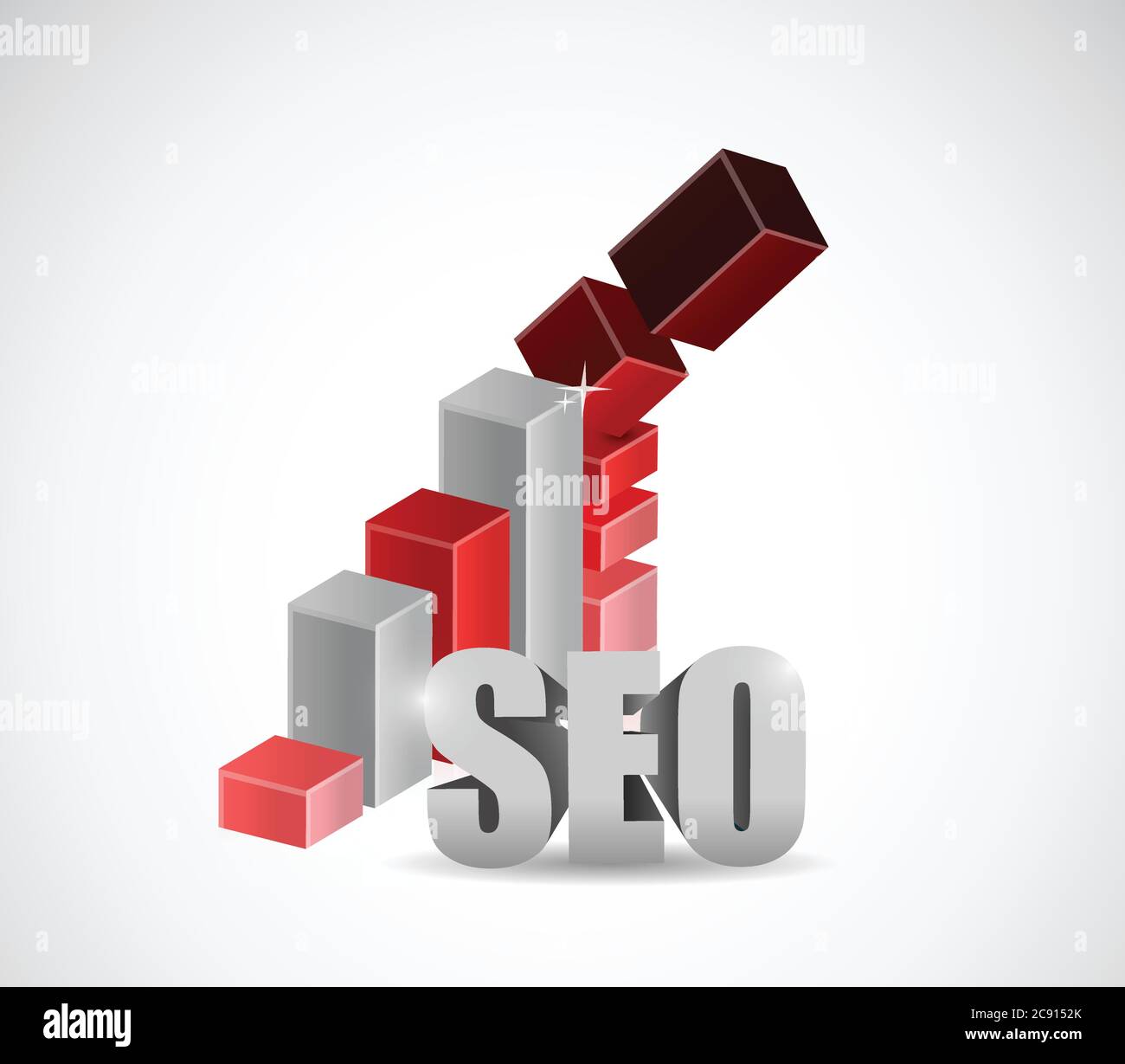 Seo falling graph. business concept illustration design over a white ...