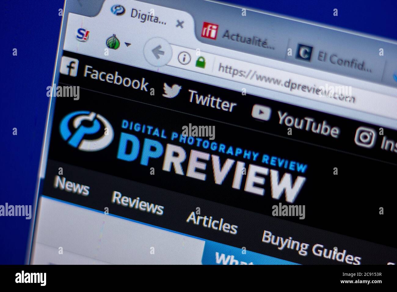 Ryazan, Russia - June 05, 2018: Homepage of DPreview website on the ...