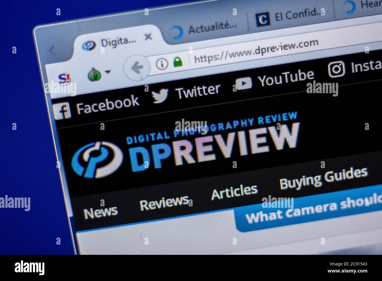 Ryazan, Russia - June 05, 2018: Homepage of DPreview website on the ...