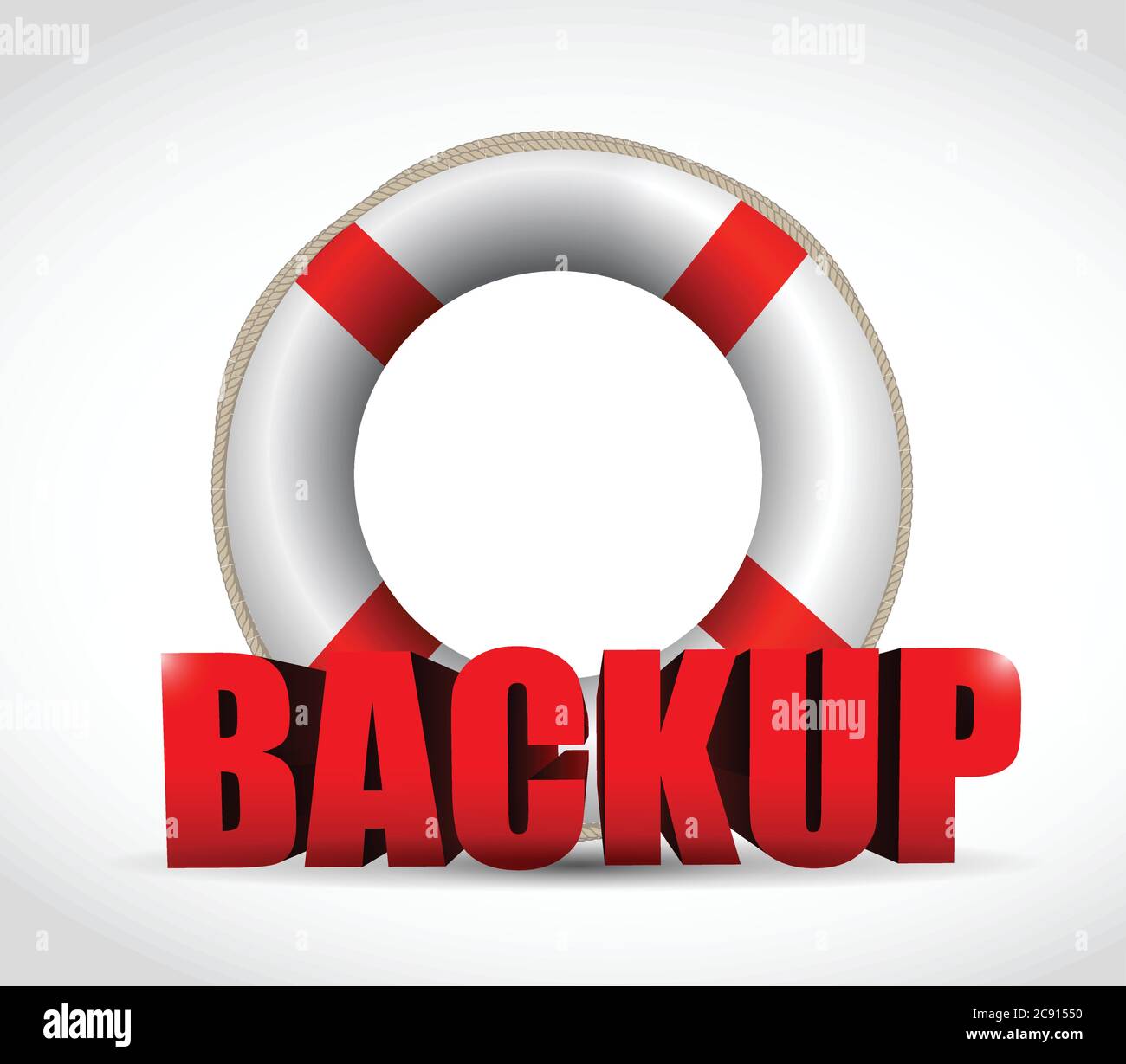 Lifesaver backup sign illustration design over a white background Stock ...