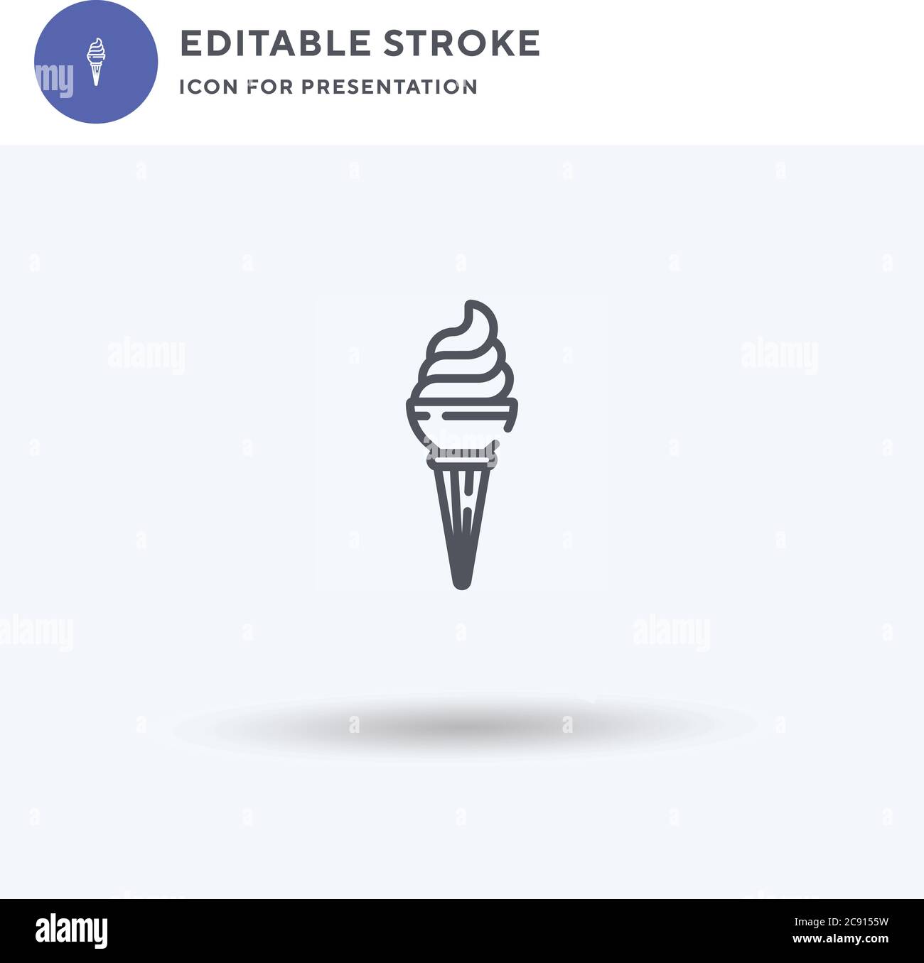Ice Cream icon vector, filled flat sign, solid pictogram isolated on ...