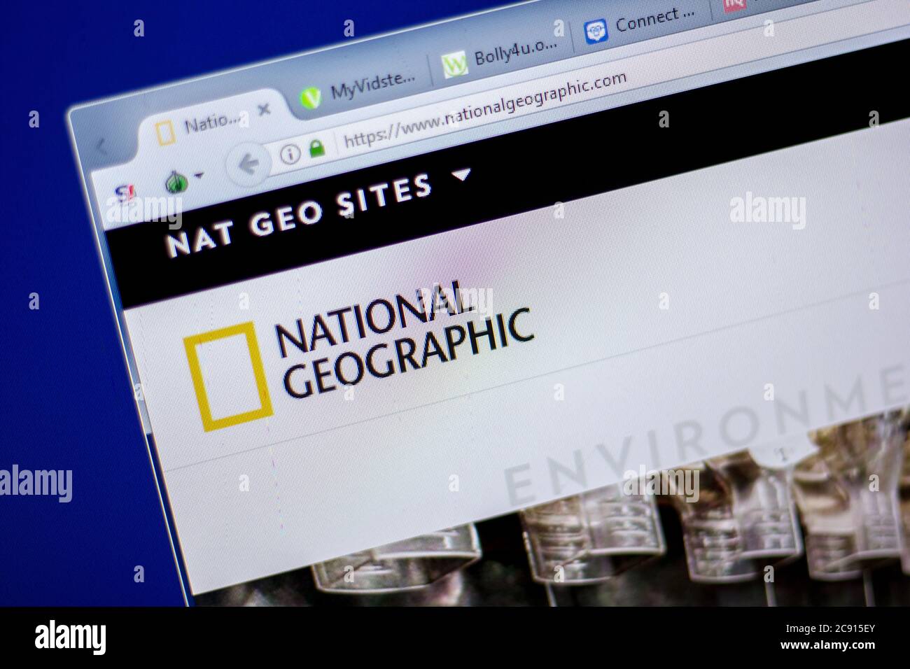 Ryazan, Russia - June 05, 2018: Homepage of NationalGeographic website ...