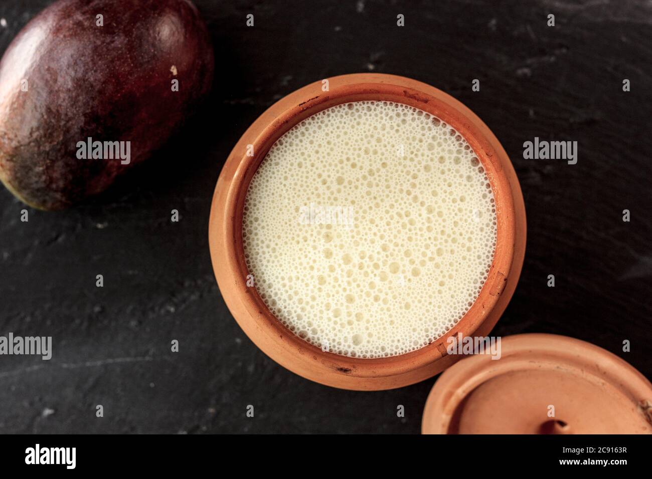 Fresh lassi in traditional indian clay pot Stock Photo - Alamy