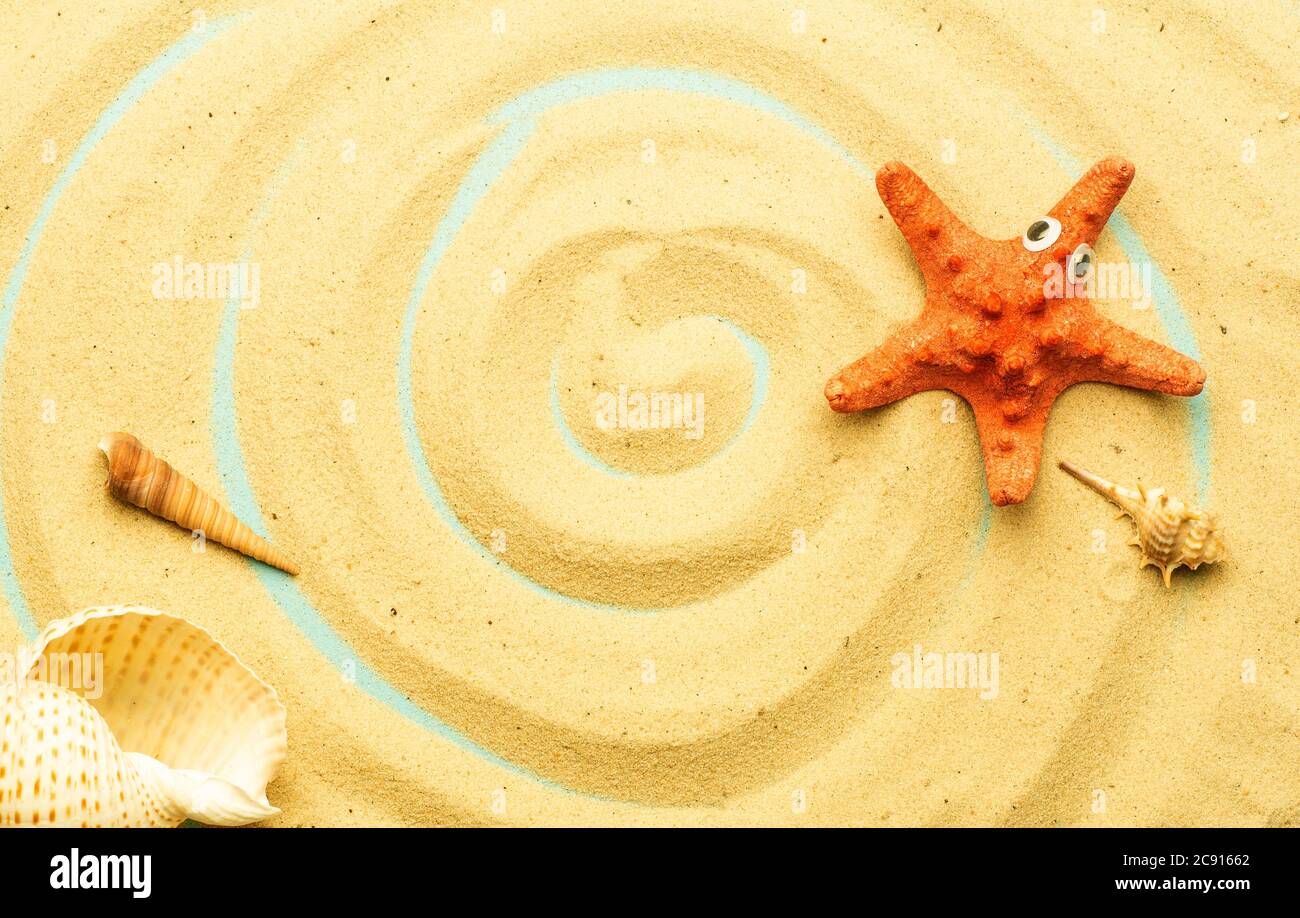 Summer, vacation on the beach by the sea background. Sea and ocean ...