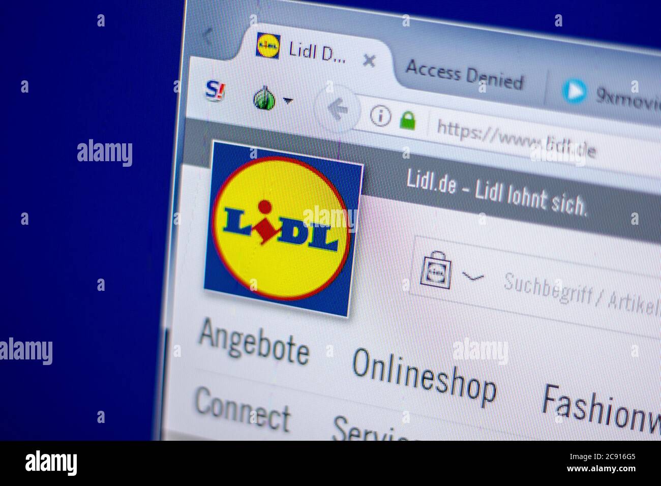 Ryazan, Russia - June 05, 2018: Homepage of Lidl website on the display ...