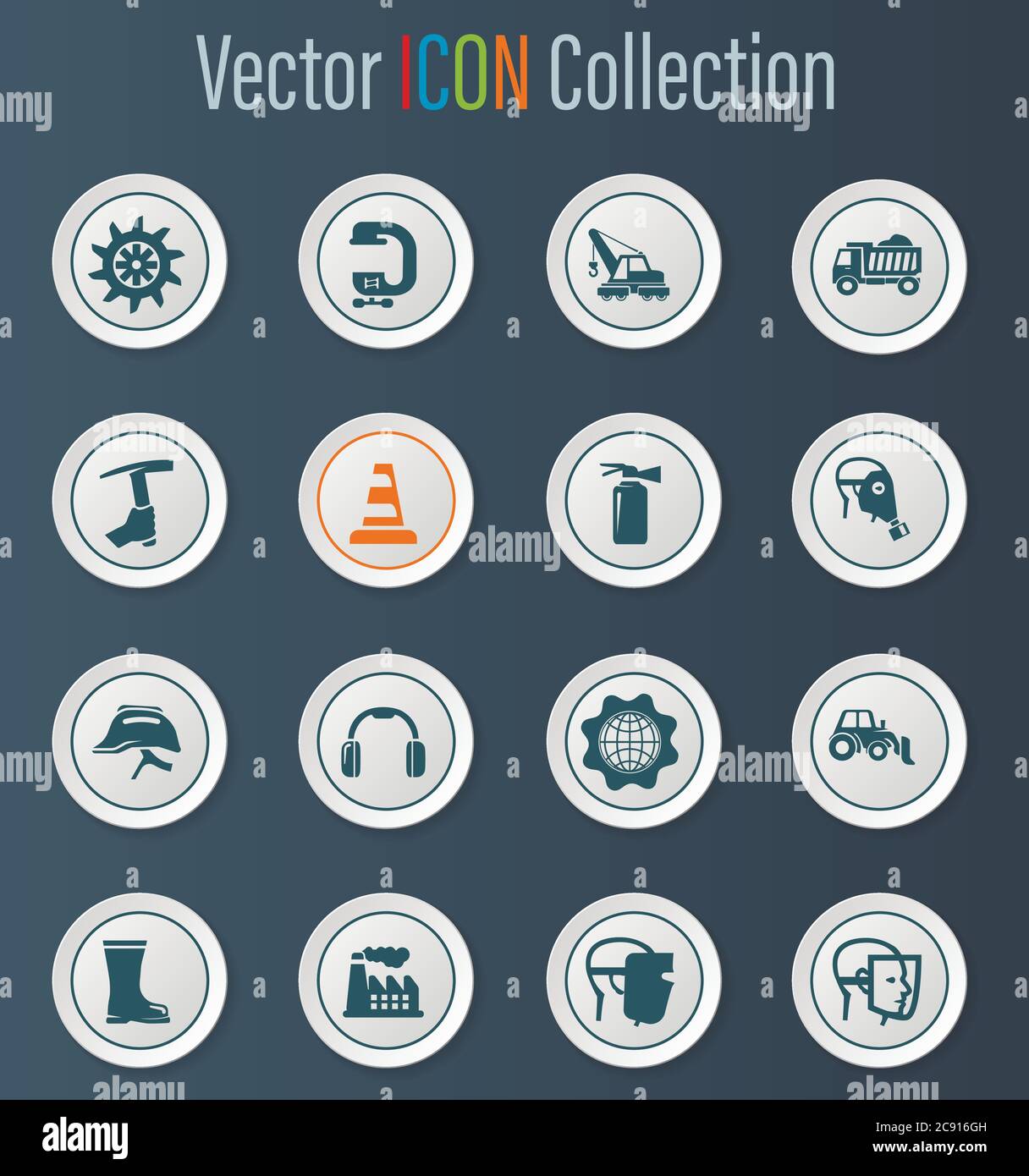 Industrial icons set Stock Vector Image & Art - Alamy