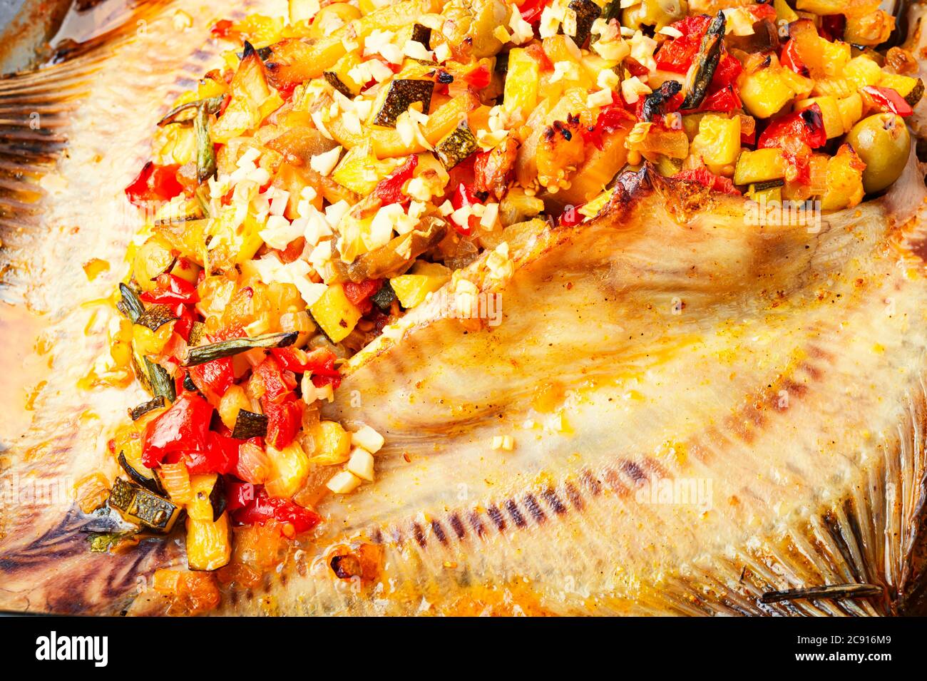 Seafood stuffed flounder hi-res stock photography and images - Alamy