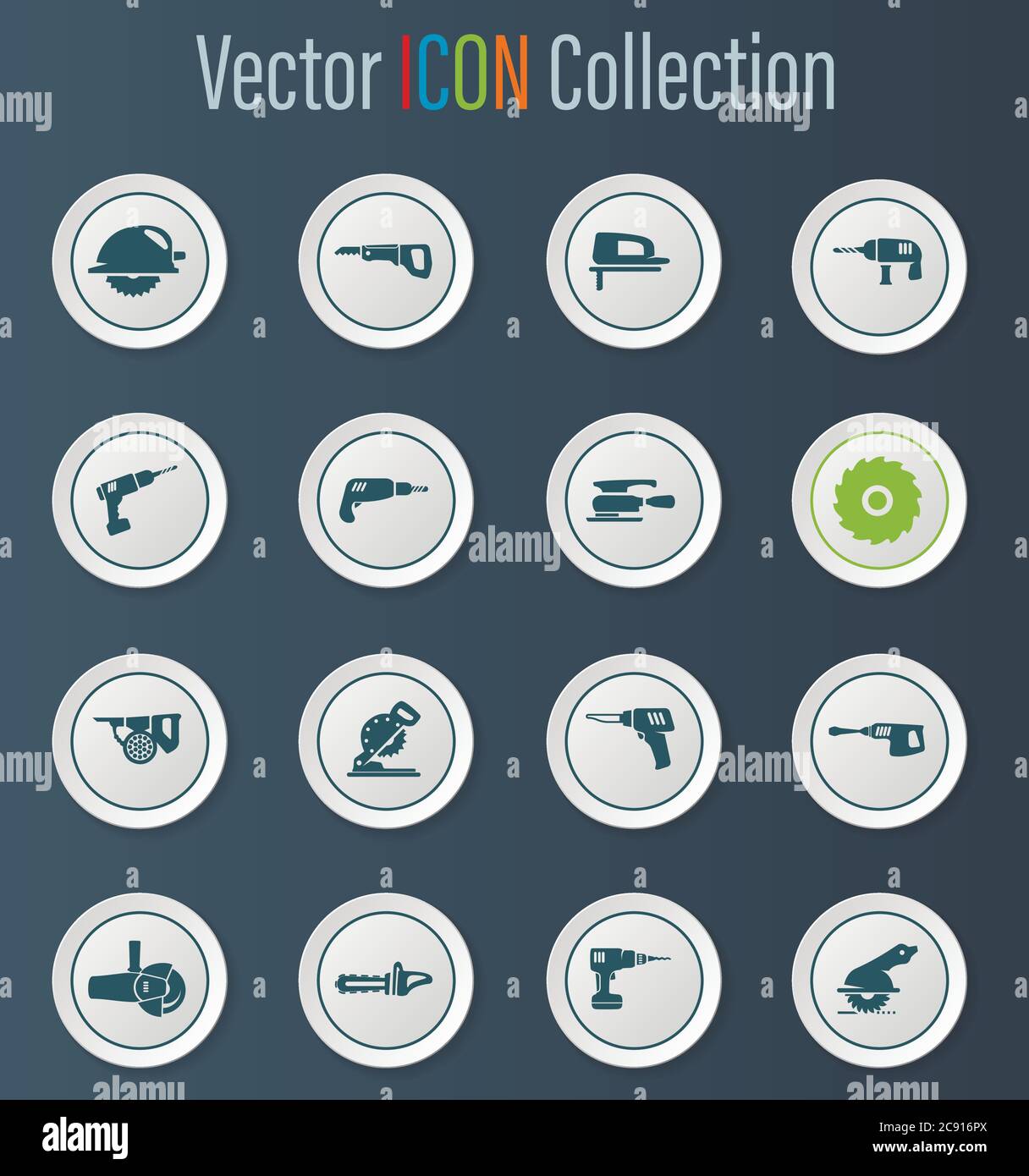 Power tools icons set Stock Vector Image & Art - Alamy