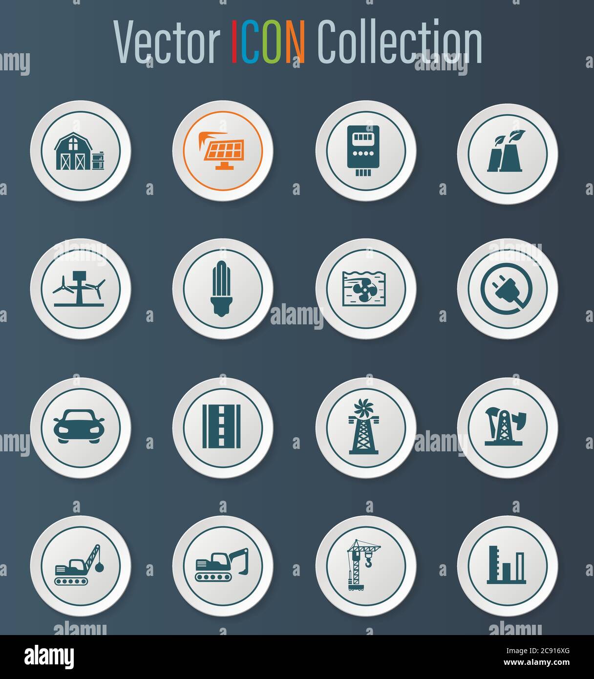 Industry icons set Stock Vector Image & Art - Alamy