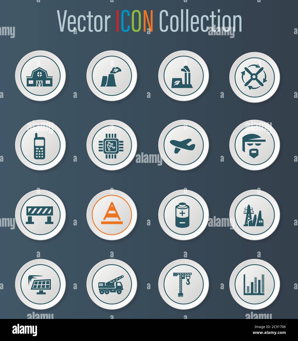 Industry icons set Stock Vector Image & Art - Alamy