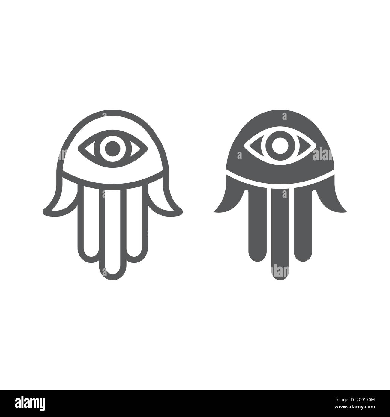 Hamsa Outline Vector