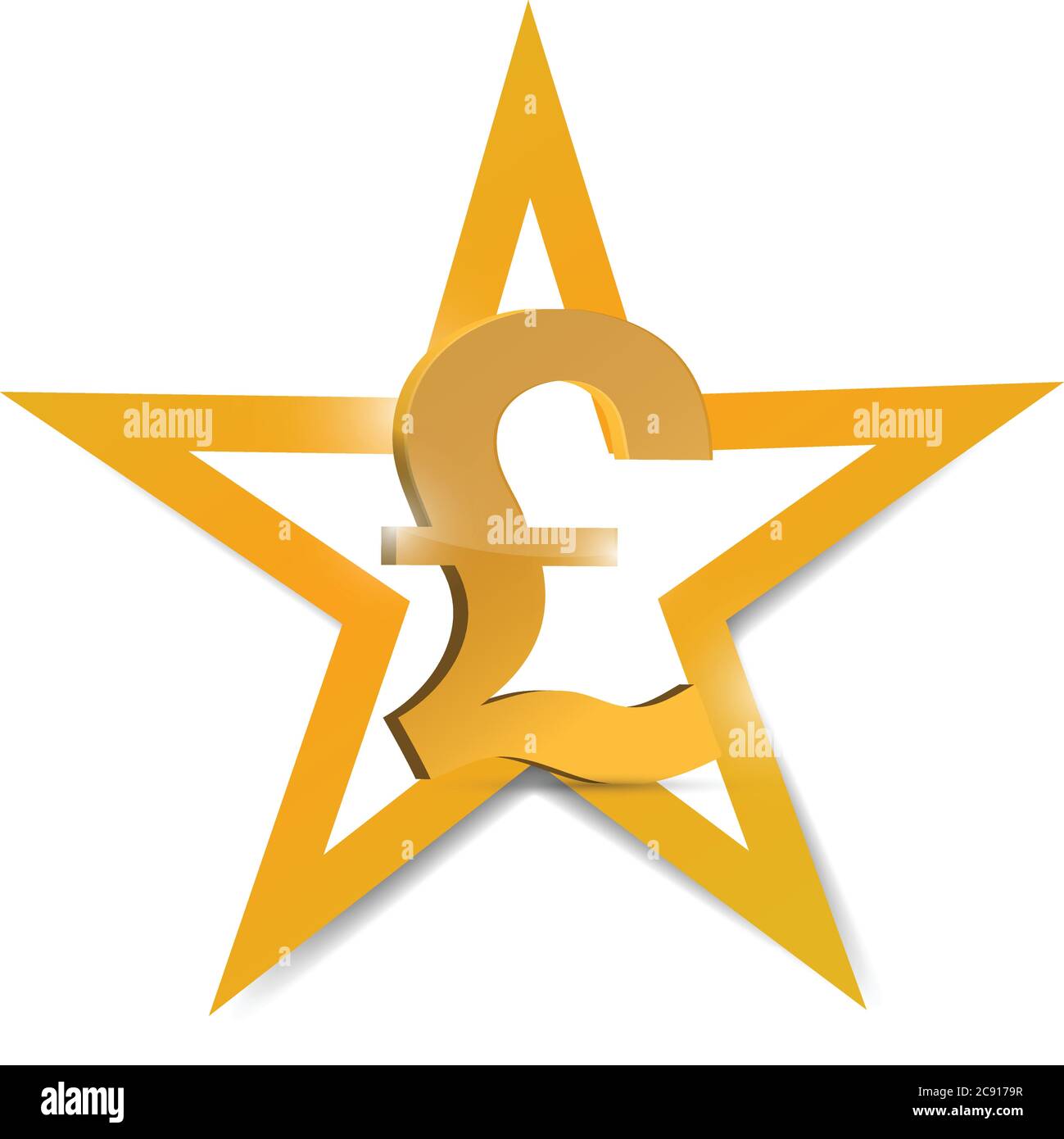 3d gold pound currency symbol Stock Vector Images - Alamy