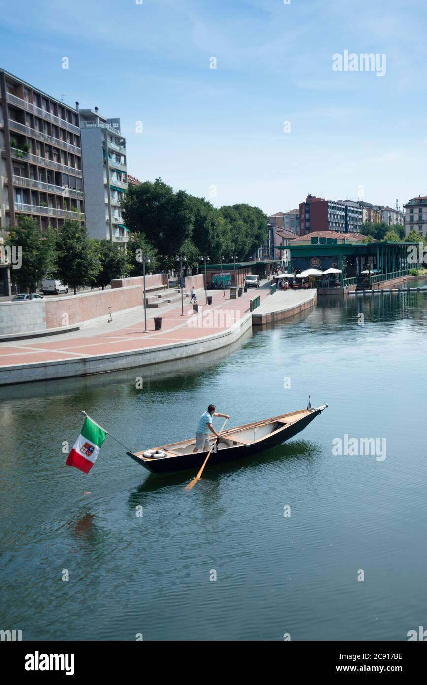 Milan navigli boat hi-res stock photography and images - Alamy
