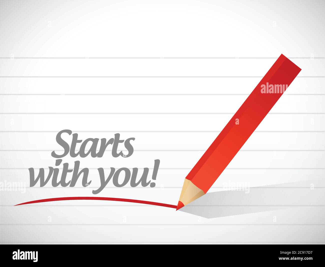 Starts with you message illustration design over a white background ...