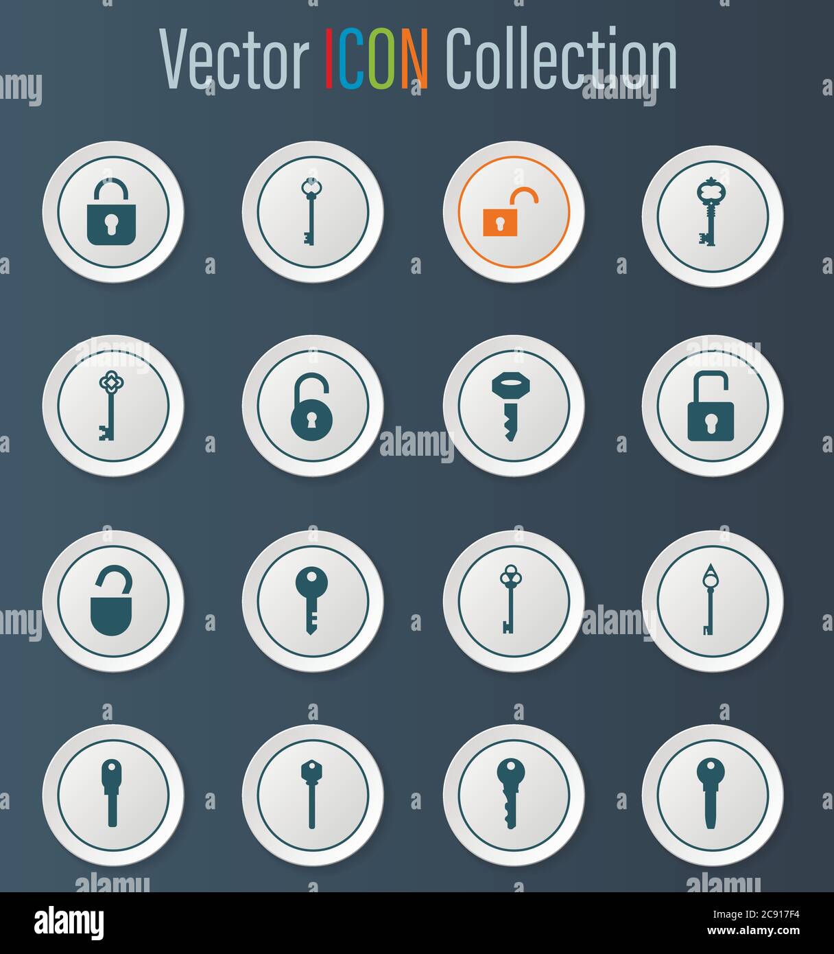 Lock and Key icons set Stock Vector Image & Art - Alamy