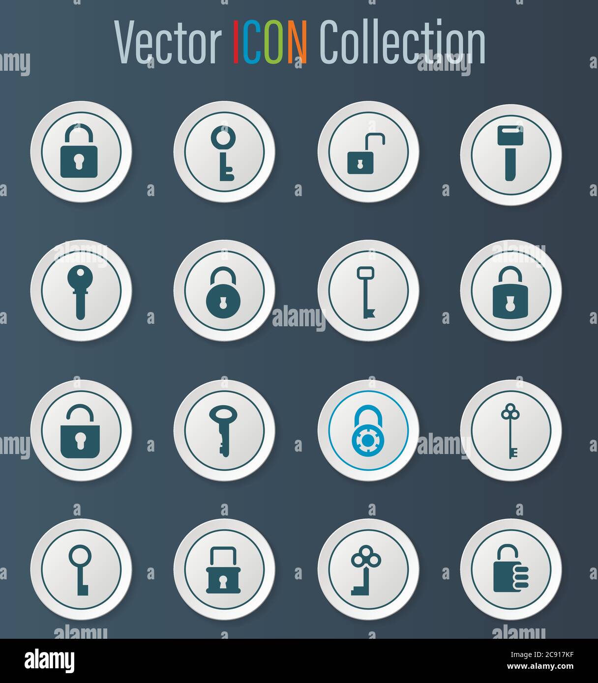 Lock and Key icons set Stock Vector Image & Art - Alamy