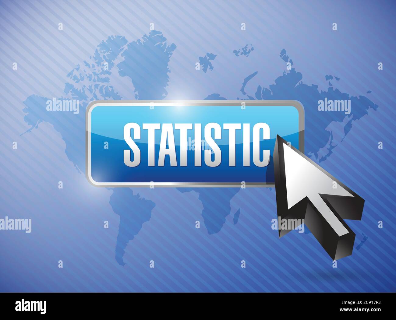 Statistics button illustration design over a world map Stock Vector ...