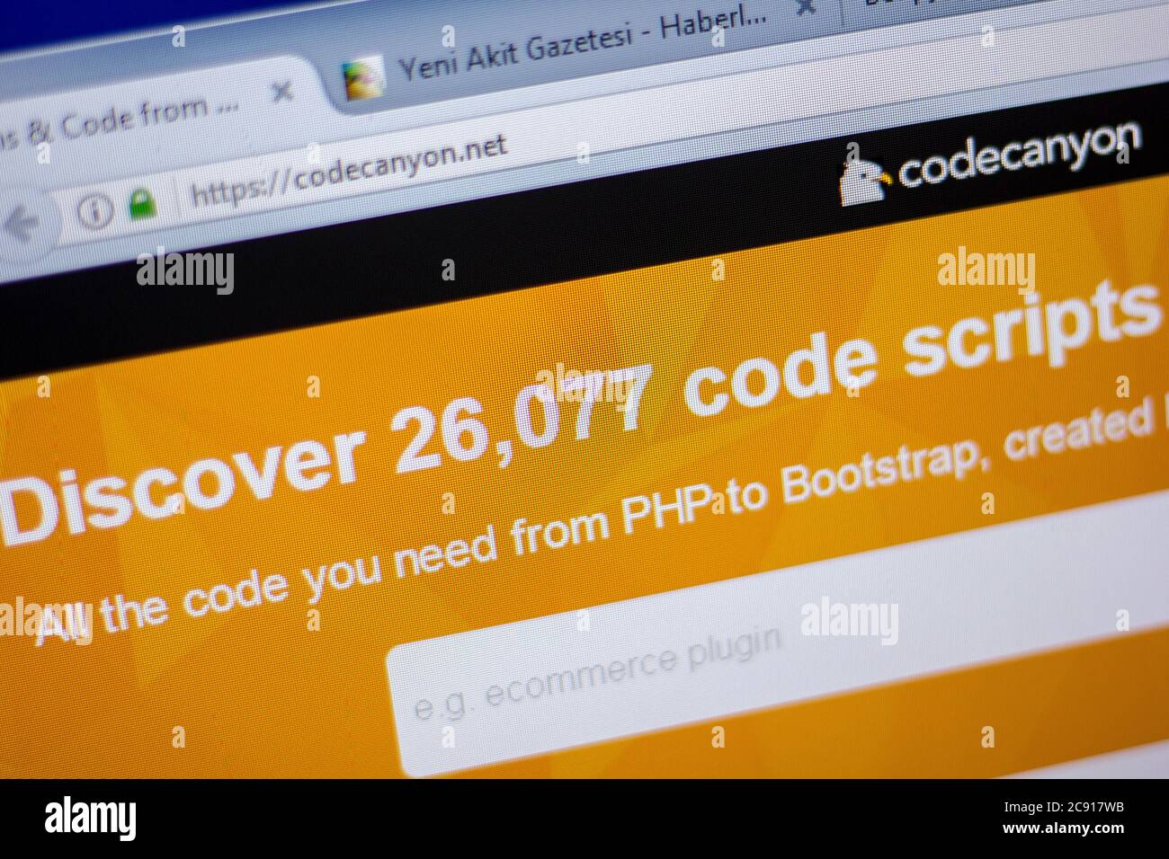 Ryazan, Russia - June 05, 2018: Homepage of CodeCanyon website on the ...