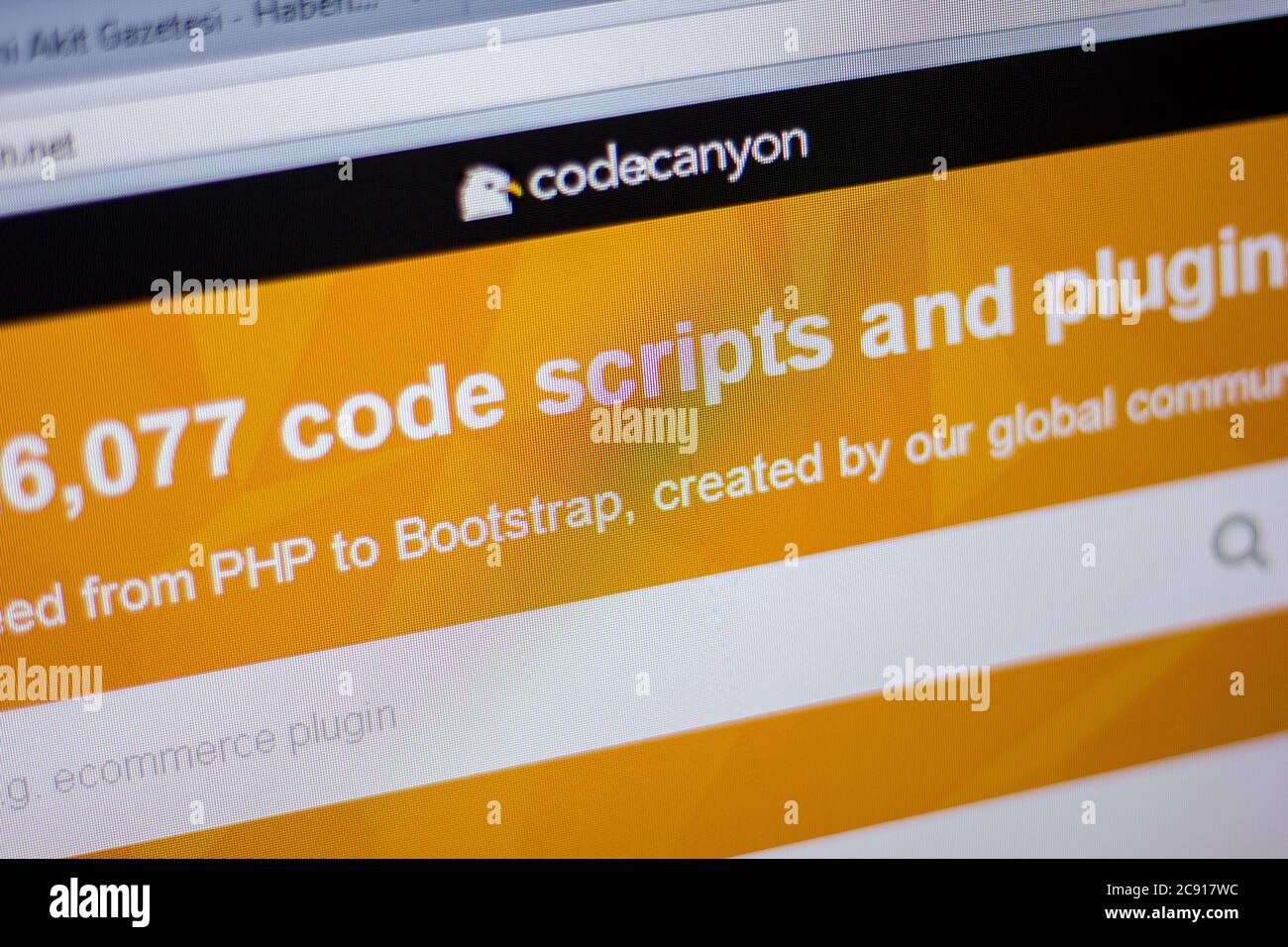 Ryazan, Russia - June 05, 2018: Homepage of CodeCanyon website on the ...