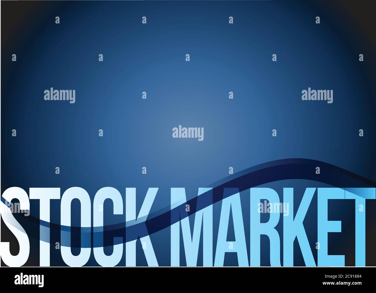 Stock market text blue background illustration design Stock Vector ...