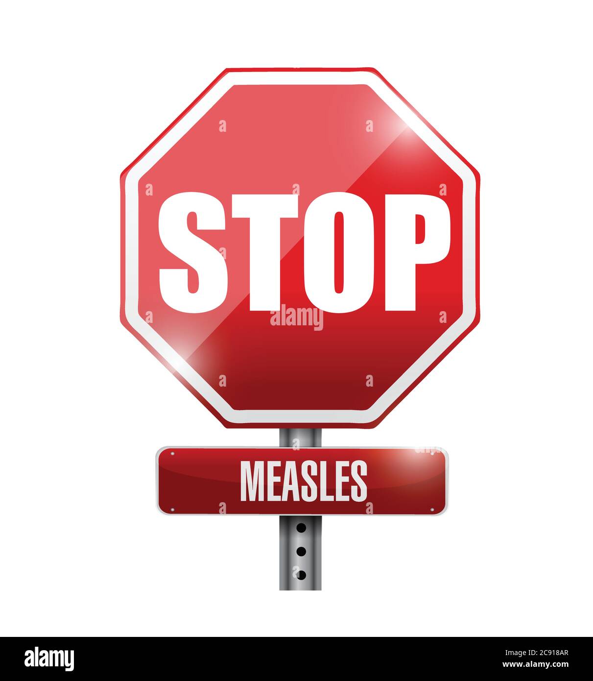 Stop measles sign illustration design over a white background Stock ...
