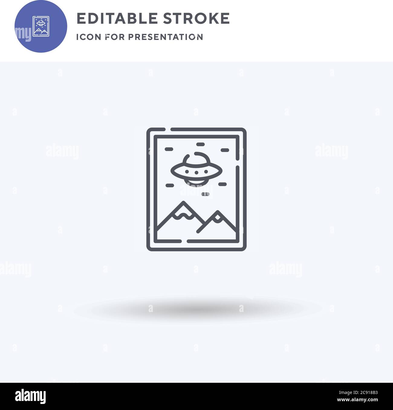 Poster icon vector, filled flat sign, solid pictogram isolated on white ...