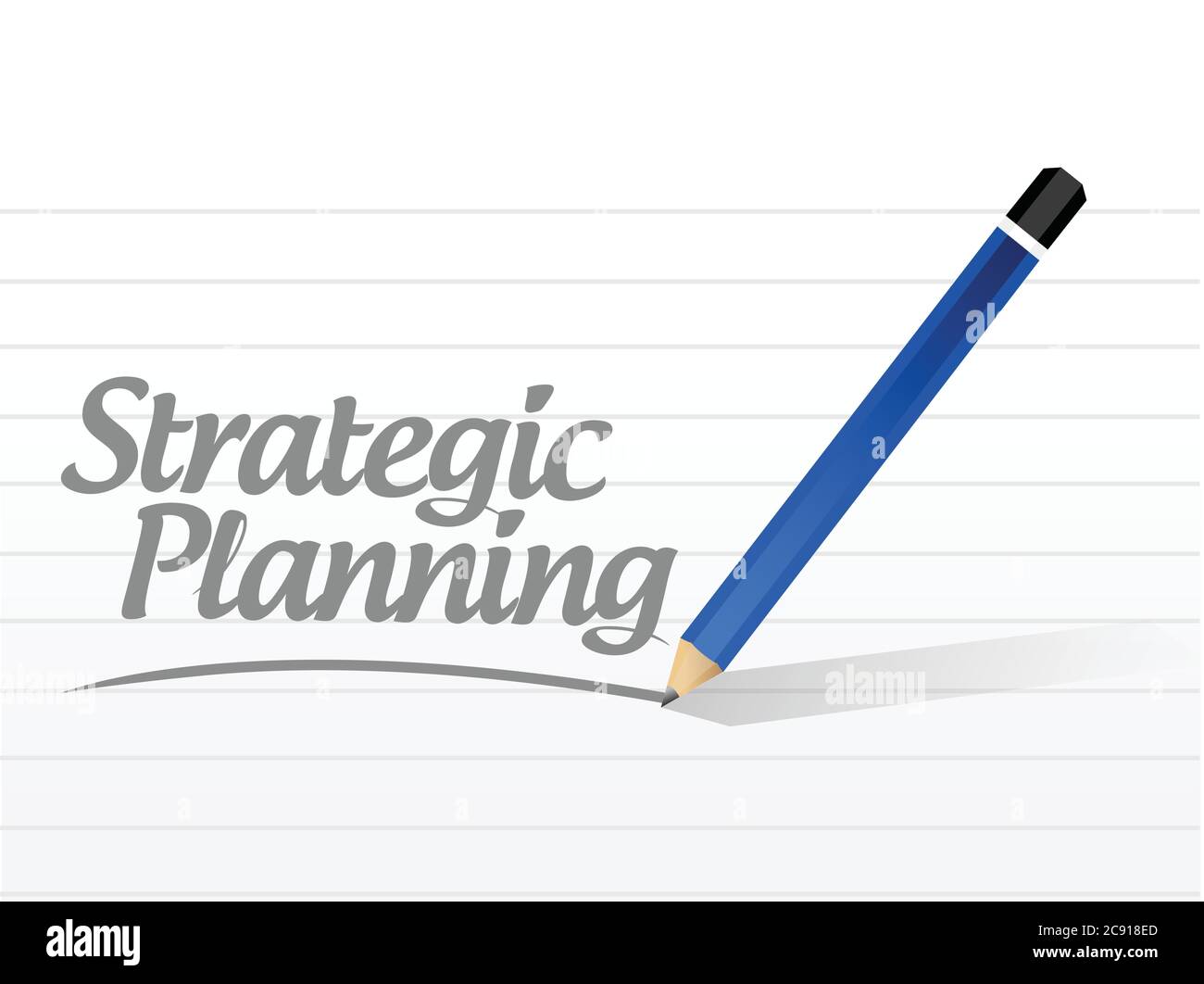 Strategic planning message illustration design over a white background ...