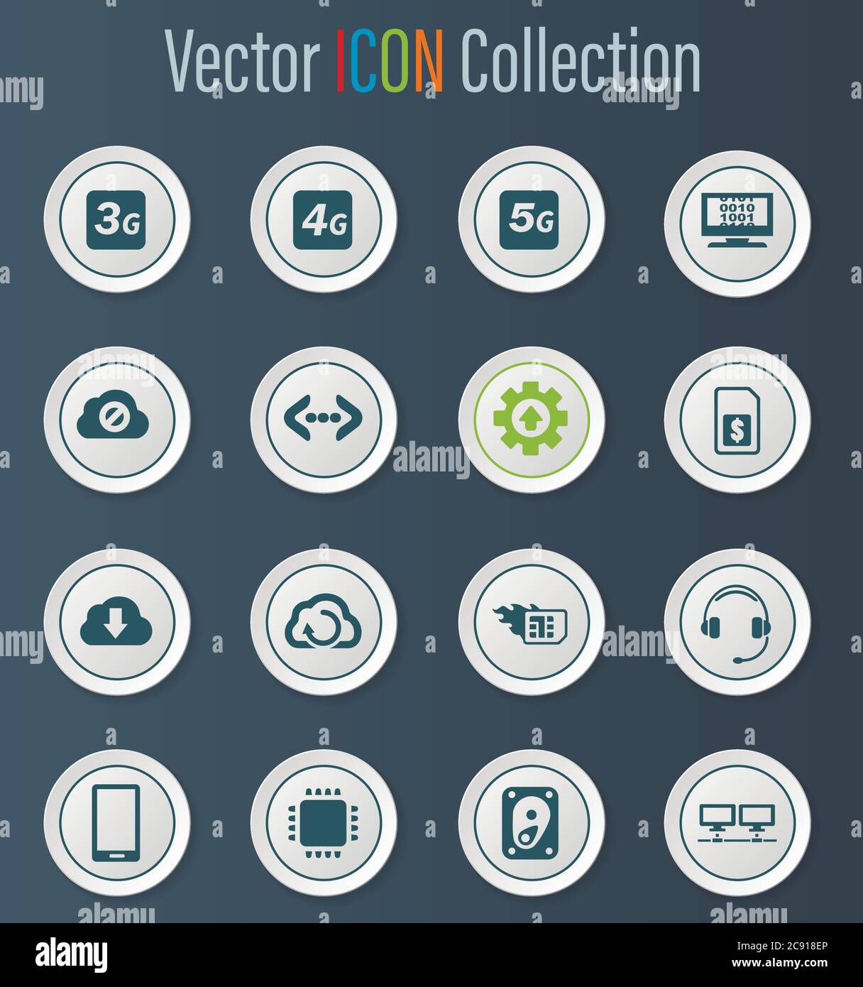 Mobile connection icons set Stock Vector Image & Art - Alamy