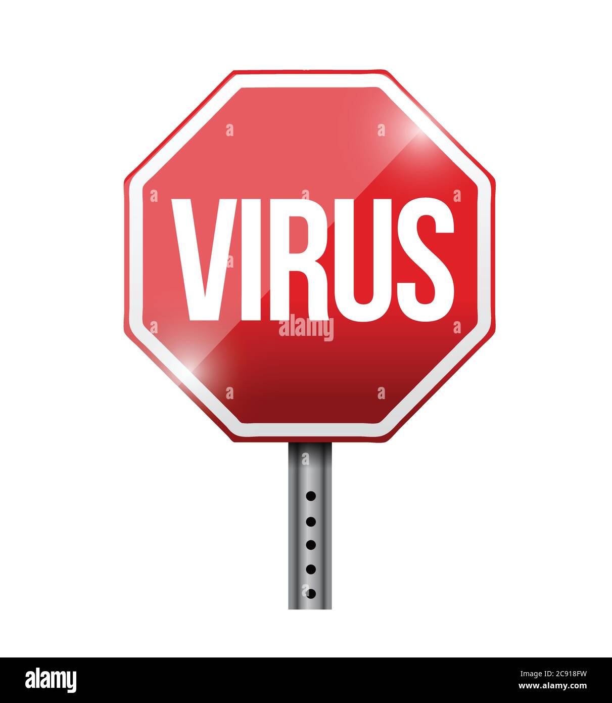 Stop virus illustration design over a white background Stock Vector ...