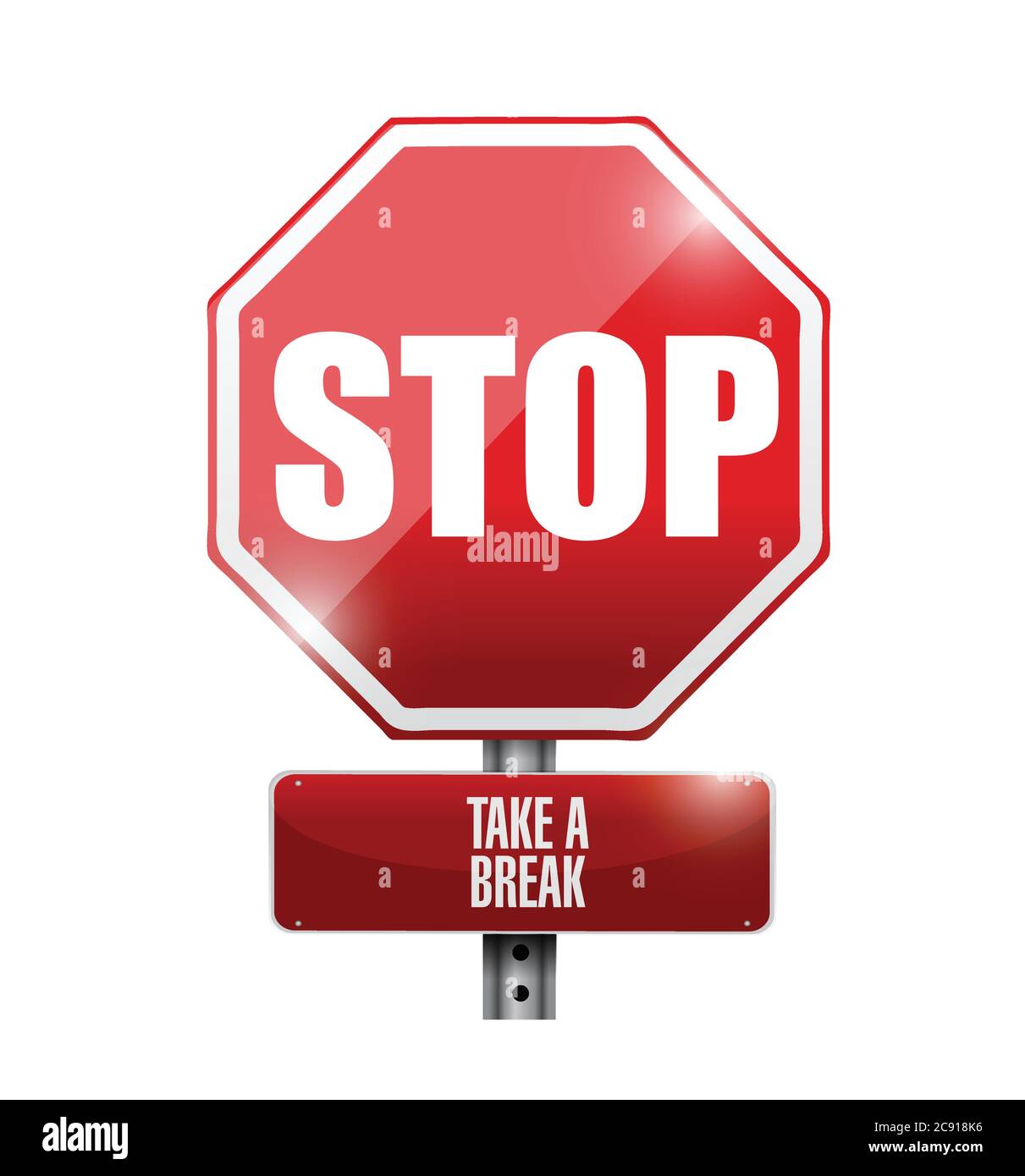 Take a break roadsign Stock Vector Images - Alamy