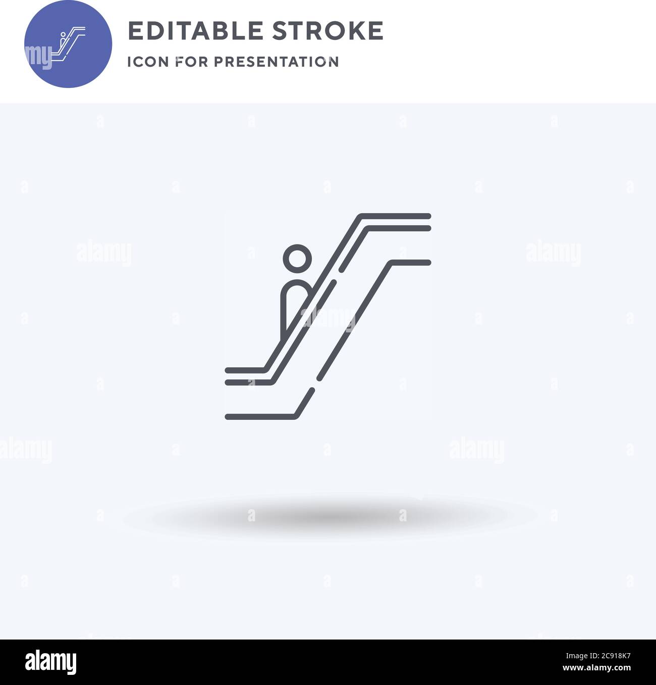 Escalator icon vector, filled flat sign, solid pictogram isolated on ...