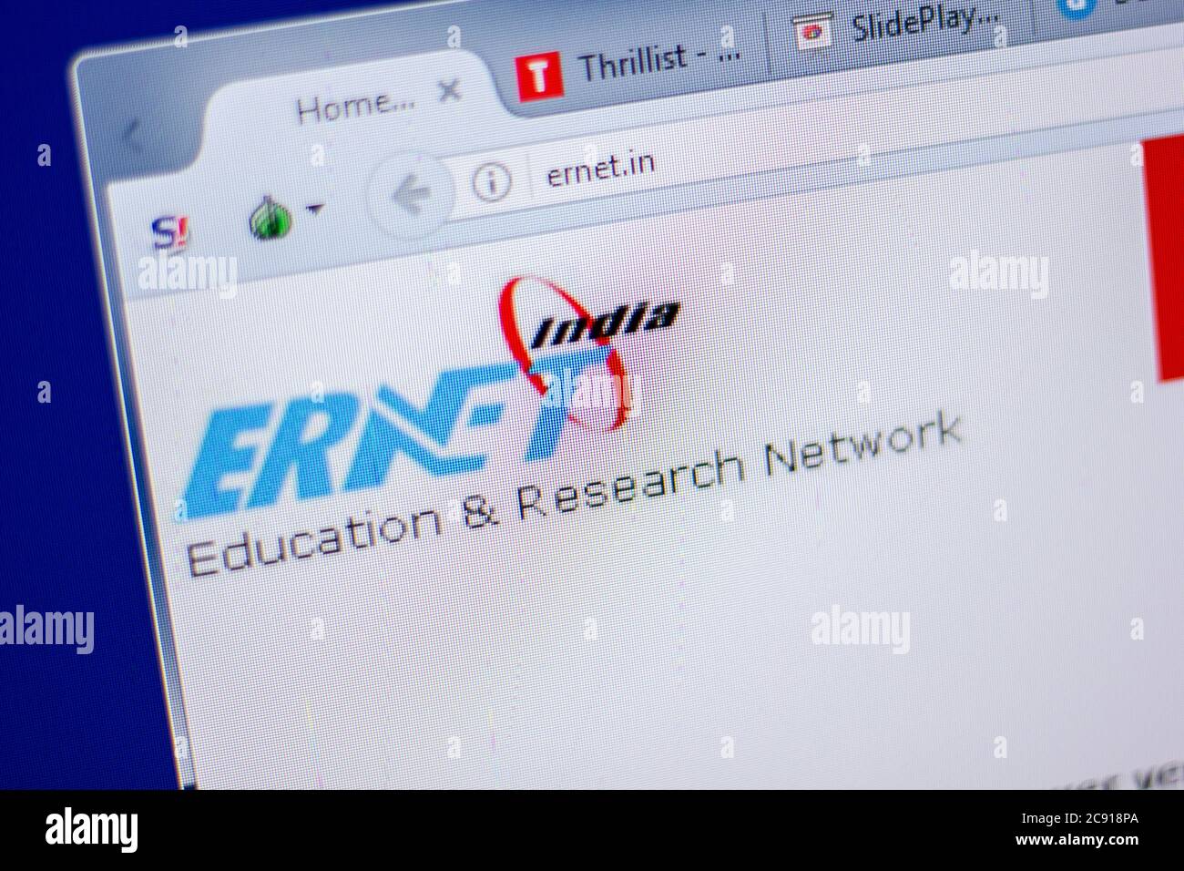 Ryazan, Russia - June 05, 2018: Homepage of Ernet website on the ...