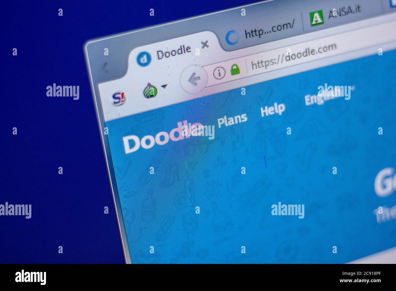 Ryazan, Russia - June 05, 2018: Homepage of Doodle website on the ...