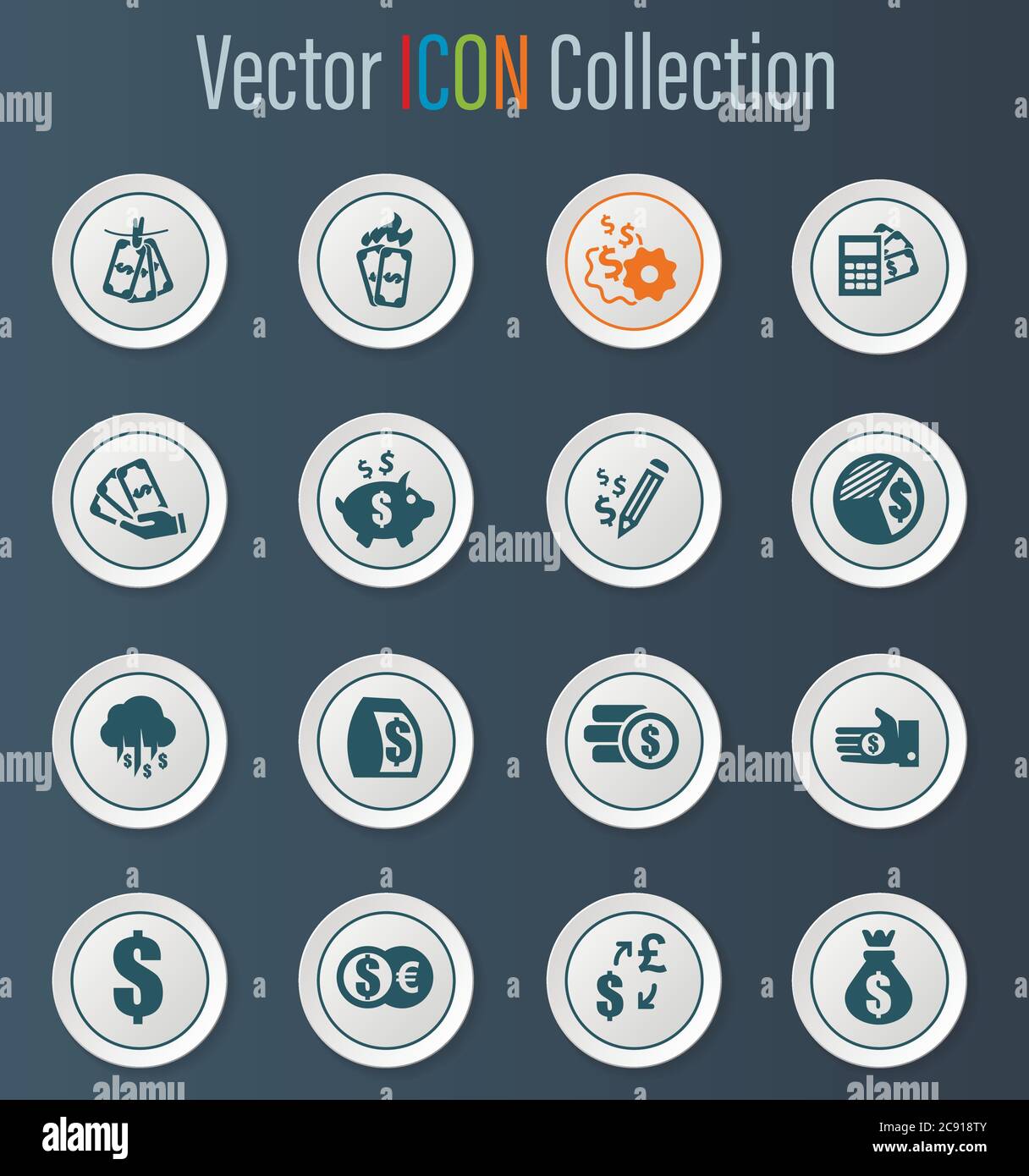 Money icon set Stock Vector Image & Art - Alamy