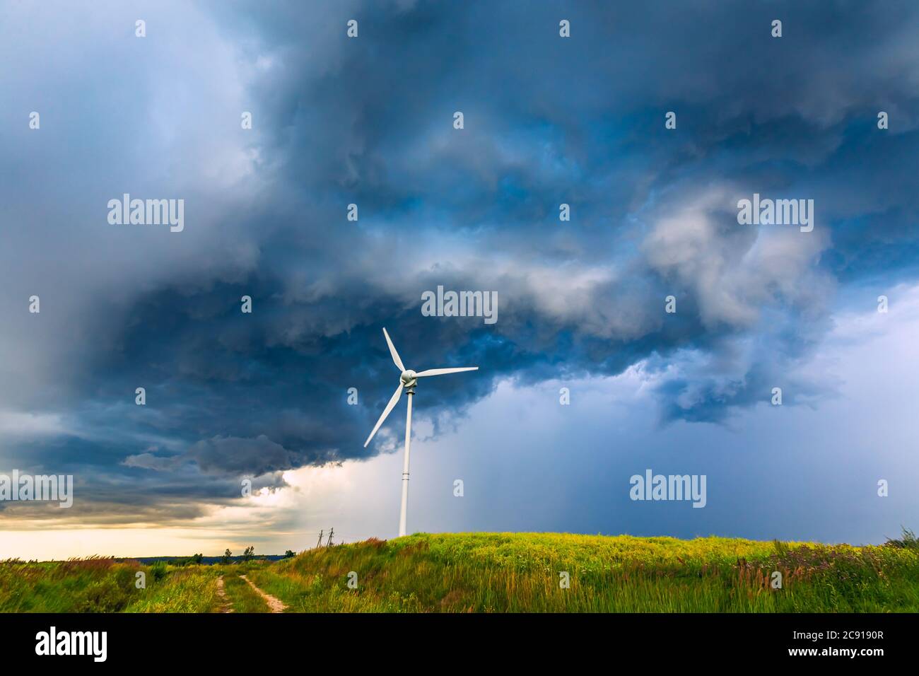 Supercell storm clouds with intense tropic rain Stock Photo - Alamy