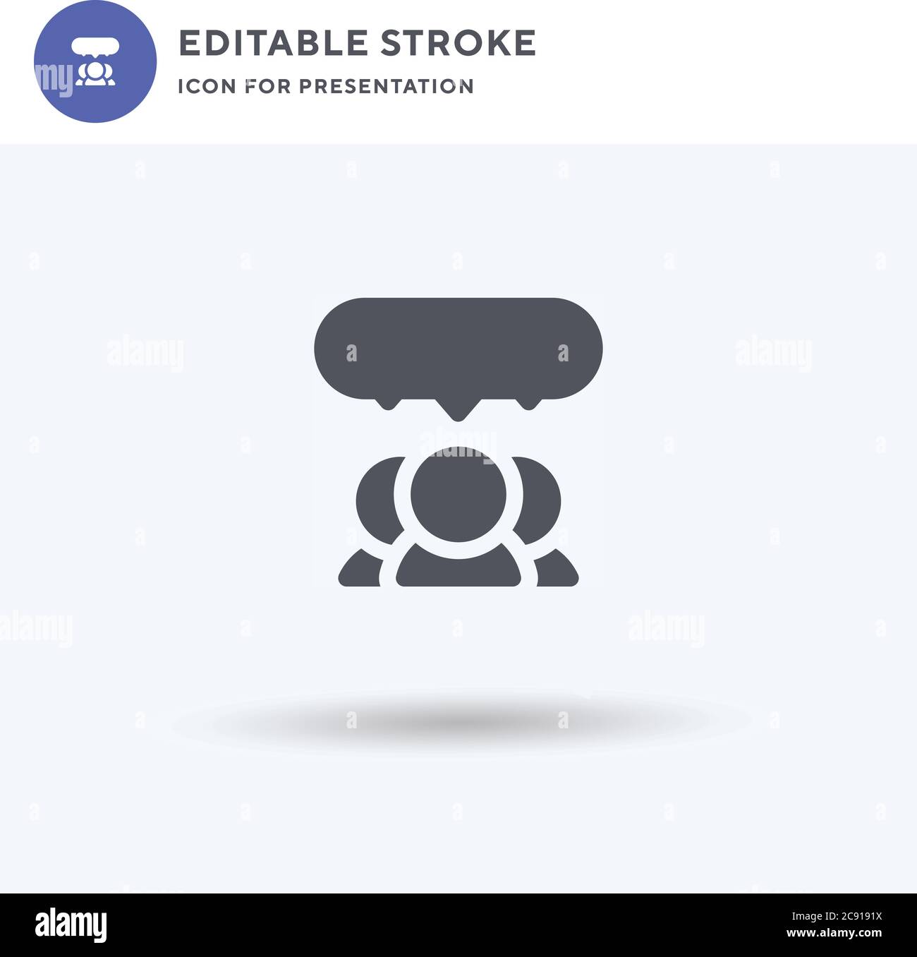 Feedback icon vector, filled flat sign, solid pictogram isolated on ...