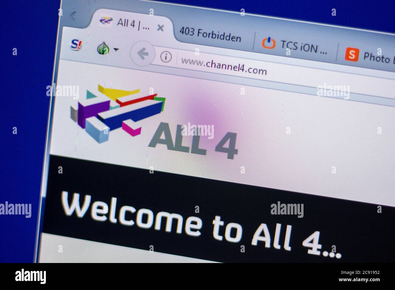 Ryazan, Russia - June 05, 2018: Homepage of Channel4 website on the ...