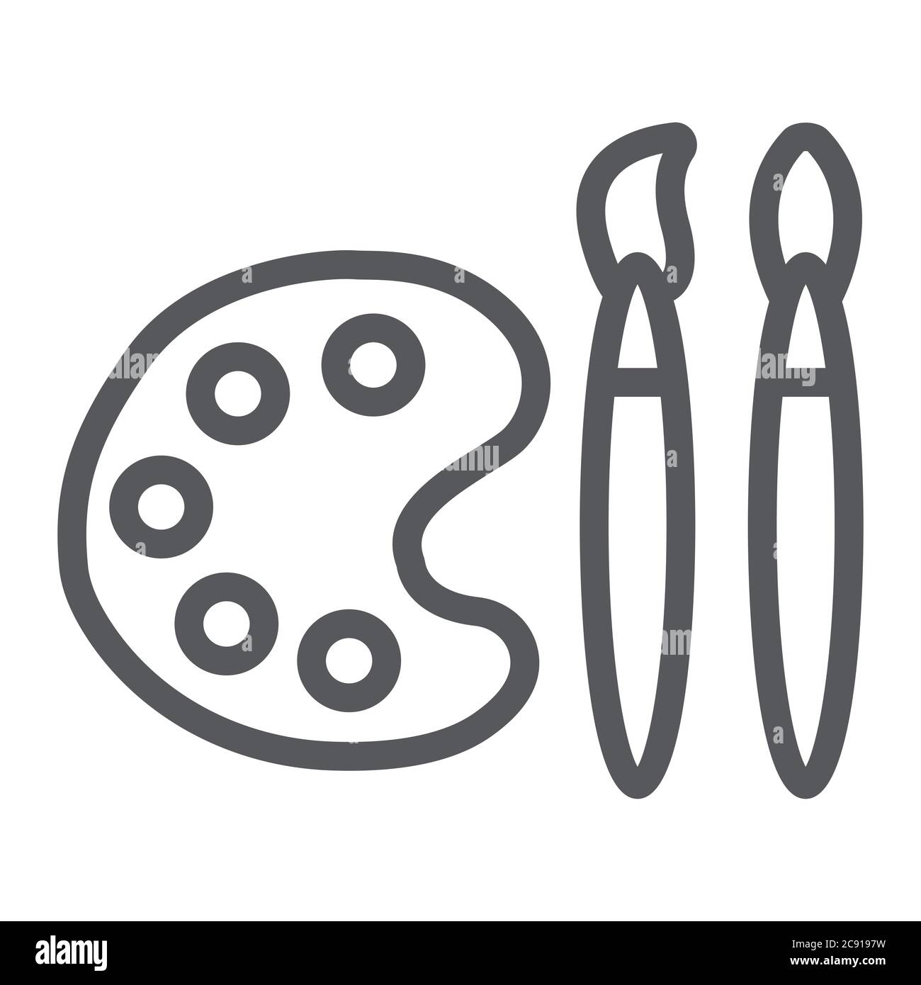 Artist palette line drawing hi-res stock photography and images - Alamy